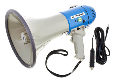 Mégaphone 25W avec sirène Monacor TM-25